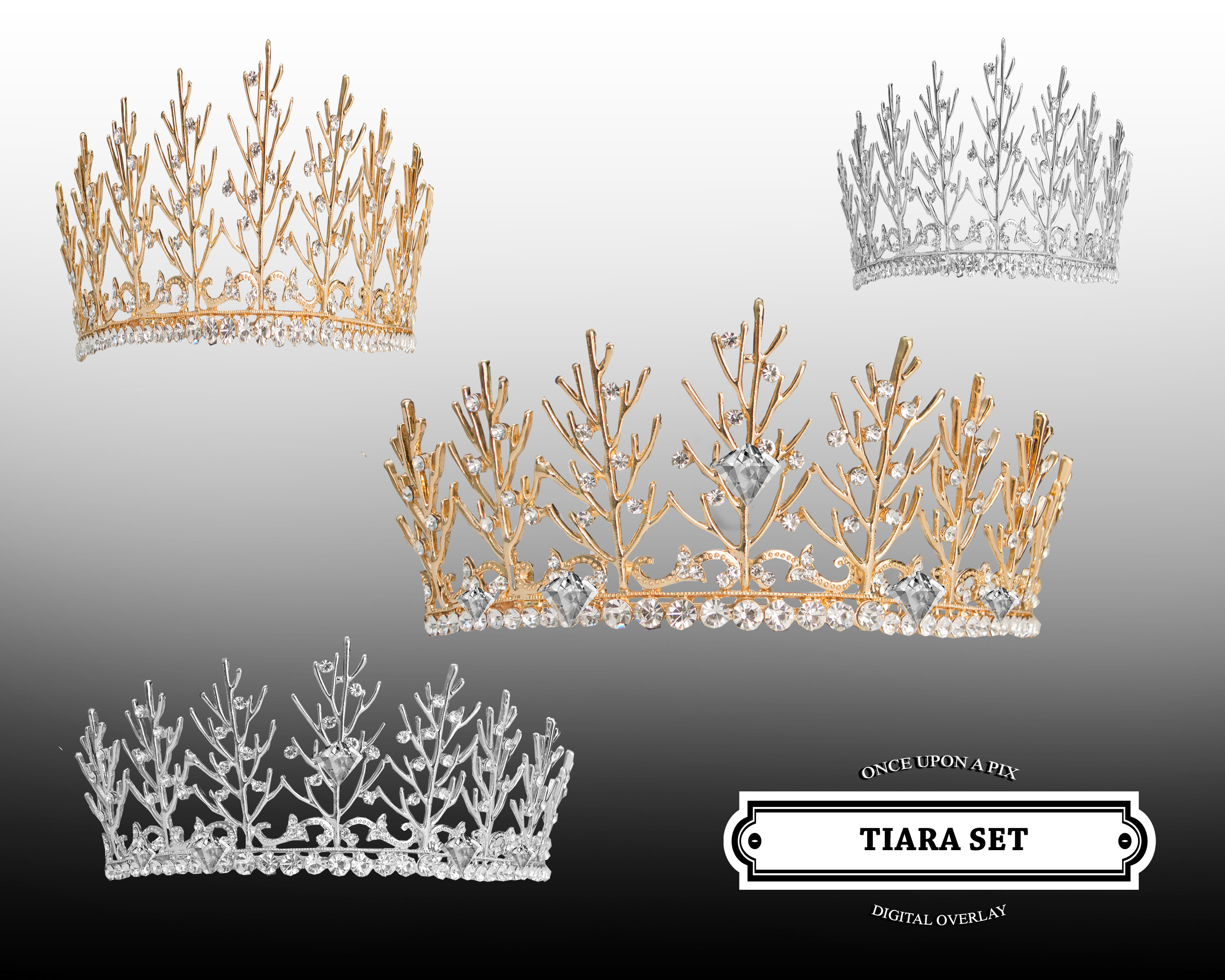 Digital Crown Overlay Tiara Princess Crown PNG Photoshop | Etsy
