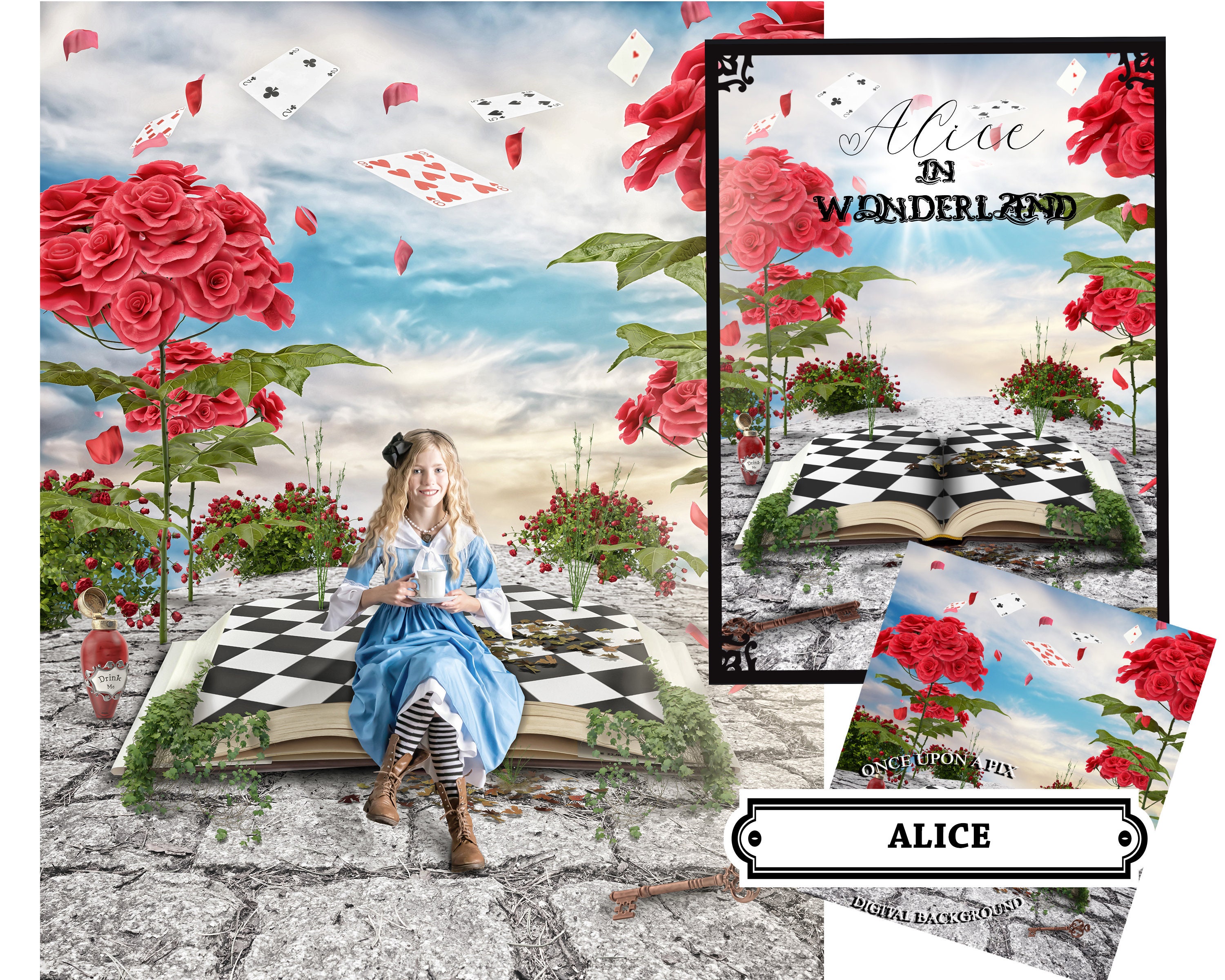 Alice In Wonderland Keyhole Wallpaper