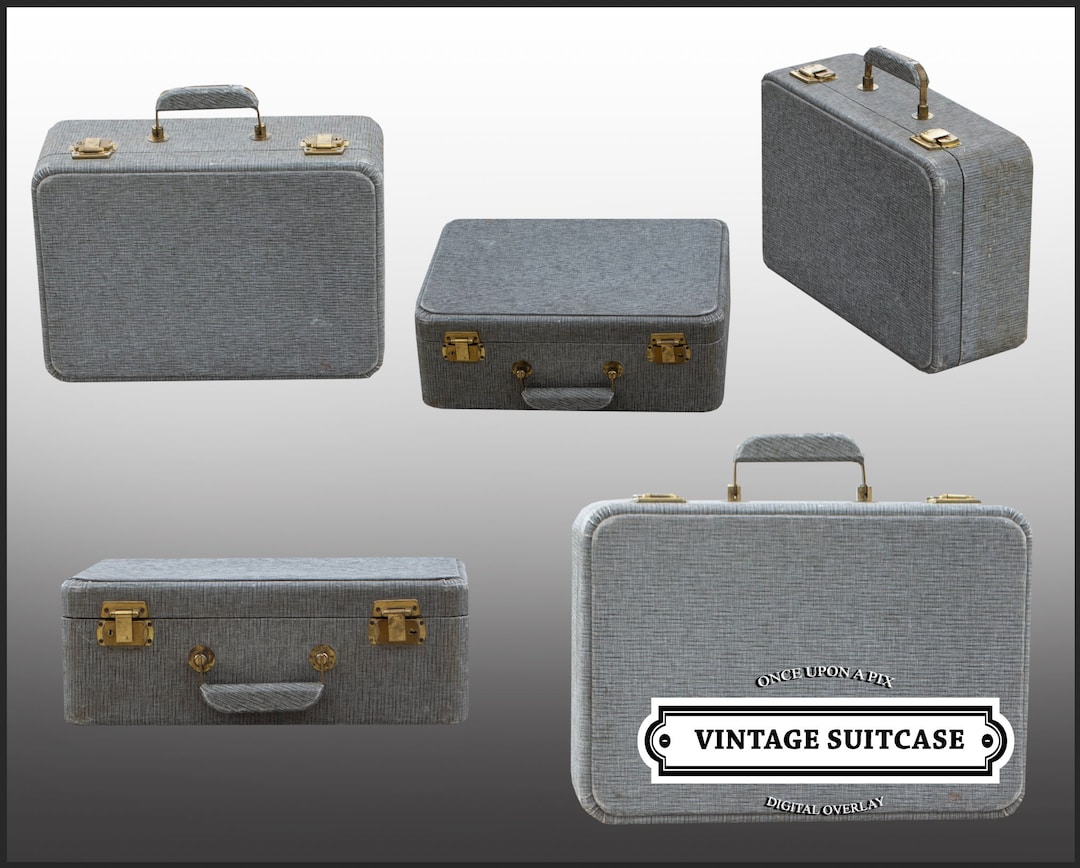 Vintage Suitcase Digital Overlay, PNG, Travel Bag, Valise, Bag, Old ...