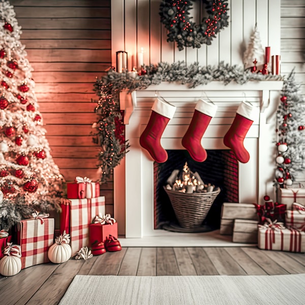 Christmas Digital Backdrop - Etsy