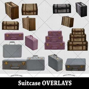 Photoshop Overlays, Digital Balloons, Vintage Suitcase Pack, 30 Photo ...