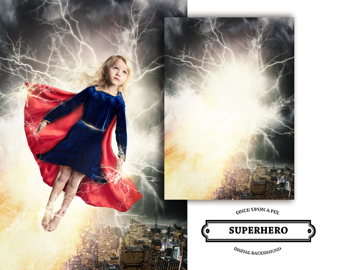 Digital Superhero Background, or Backdrop, Flying Light Burst ...