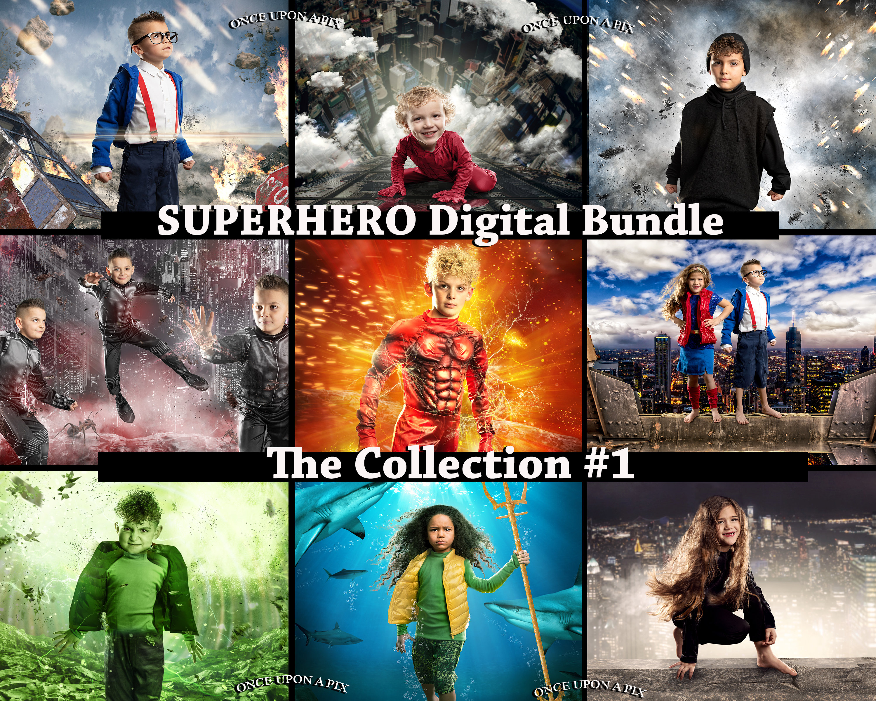 50+ Superhero Digital Backgrounds, Digital Backdrops, Custom Made ...