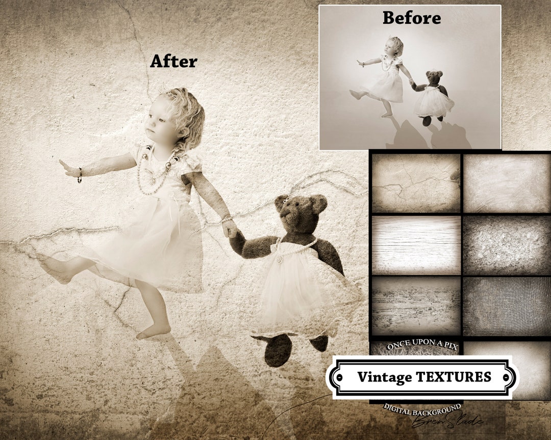Vintage TEXTURES Digital Overlays, Fine Art Textures, Rustic Photo ...
