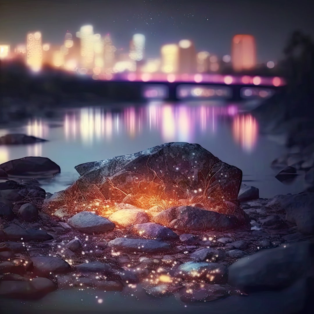 Glowing Rock Superhero Digital Background, Digital Backdrop, Superhero ...