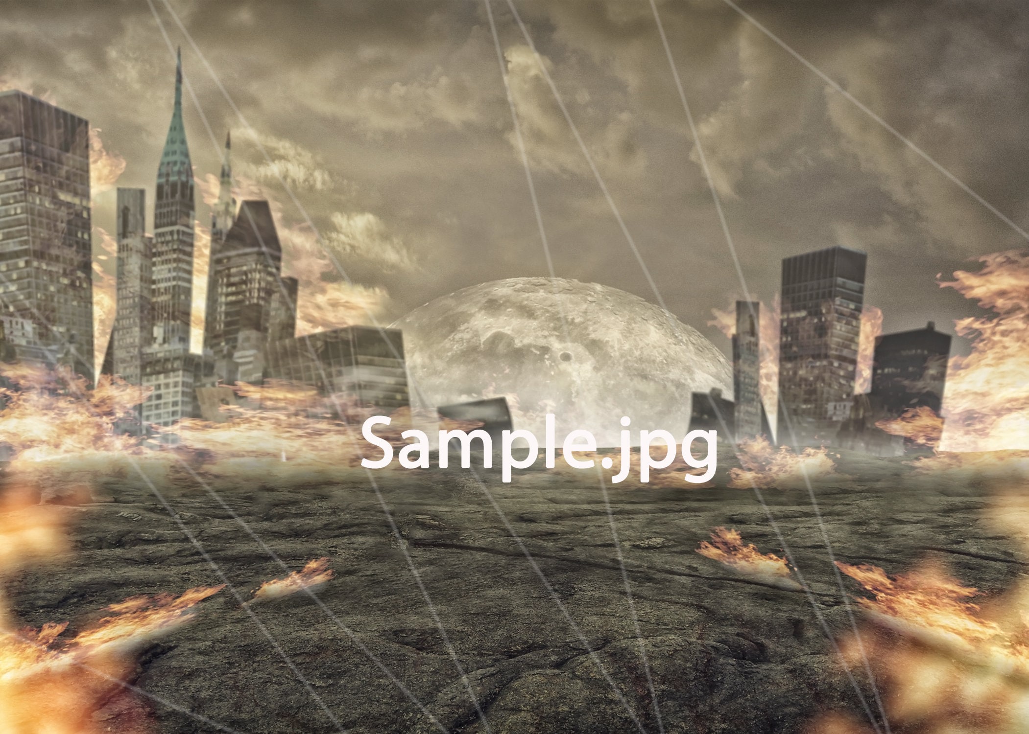 Scorched City Digital Background, Superhero Whimsical Backgrounds ...