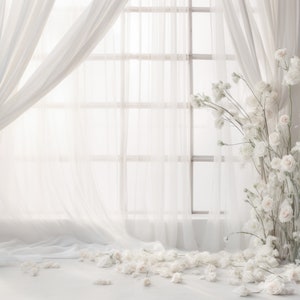 Backlit Window Digital Backdrop White Room Photoshop Overlays Portrait ...