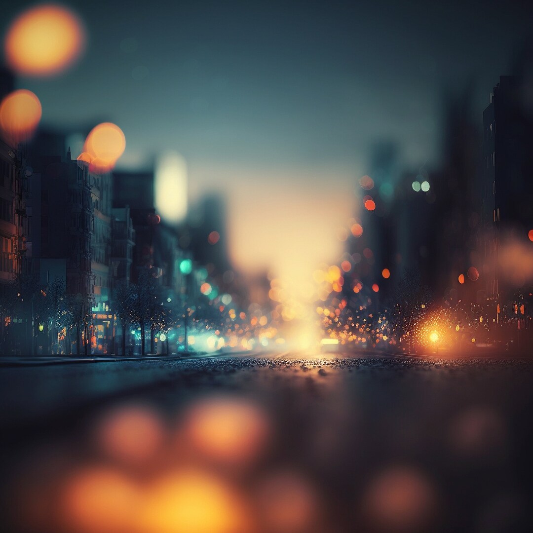 Bokeh City Superhero Digital Background, Digital Backdrop, AI Fine Art ...