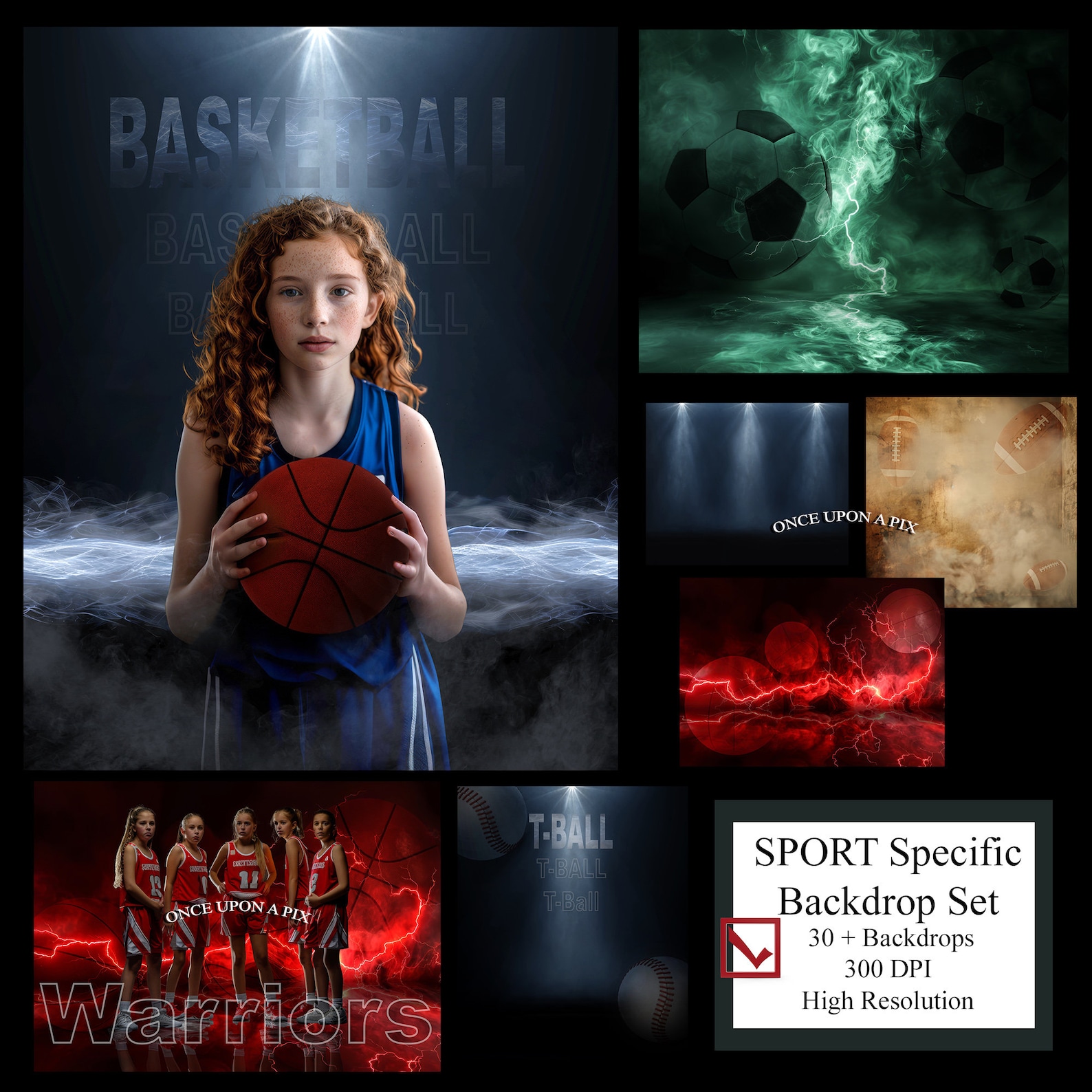 170+ Sports Backgrounds & Overlay Bundle, Smoke Lightning Overlays and ...