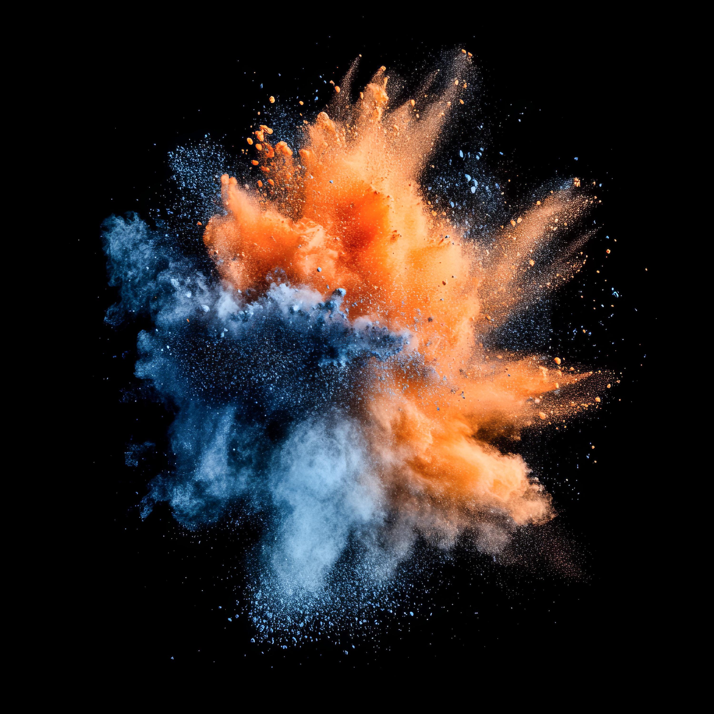 4 Sports Background Blue Orange Chalk Burst Digital Dance Color ...