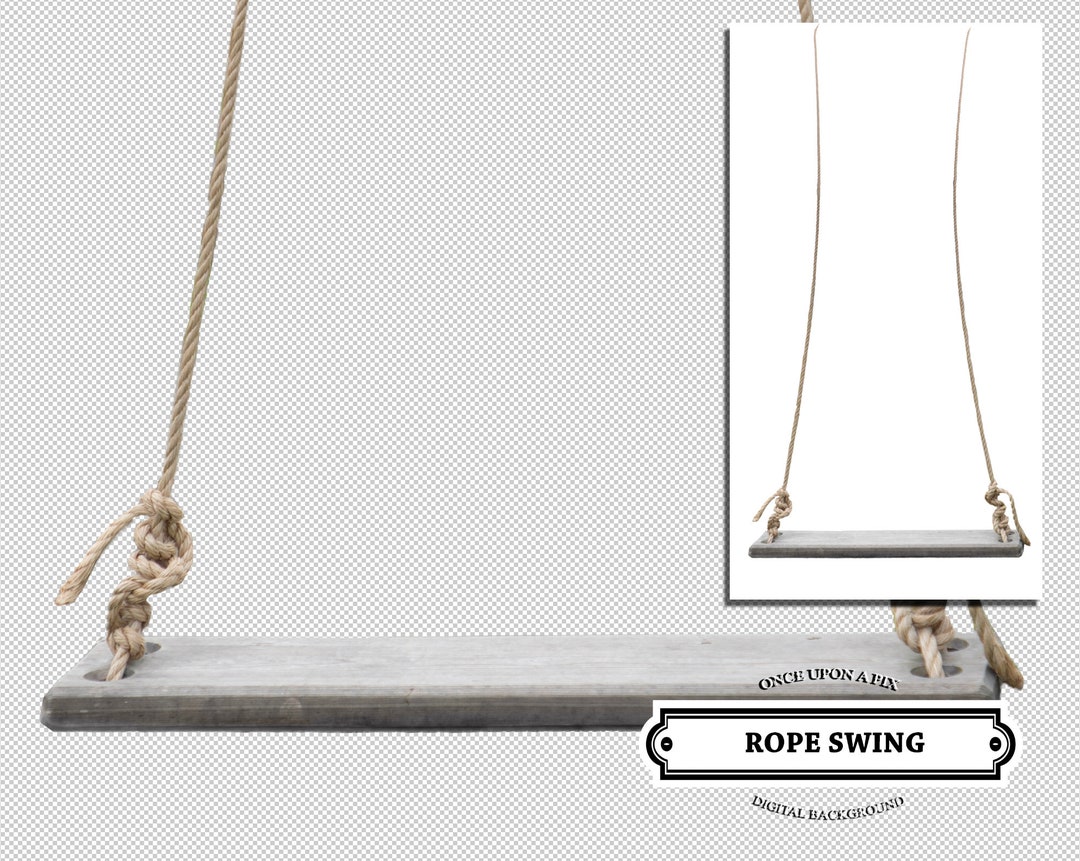 Large Digital Rope Swing PNG Photoshop Overlay Digital Wooden Board ...