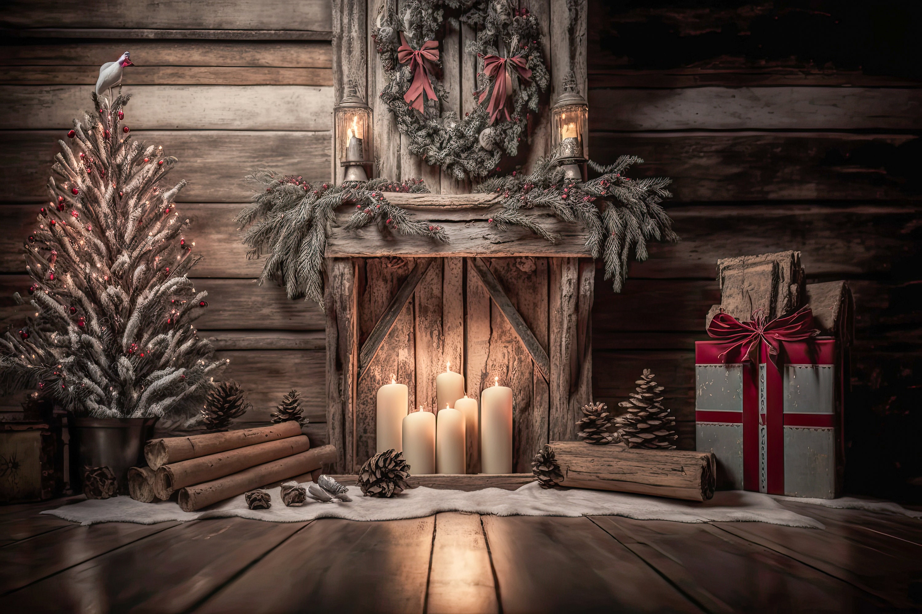 Real Country Christmas Background