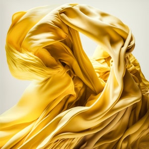 Flowing Silk Digital Backdrop Overlay Yellow Fabric Digital Backdrops ...