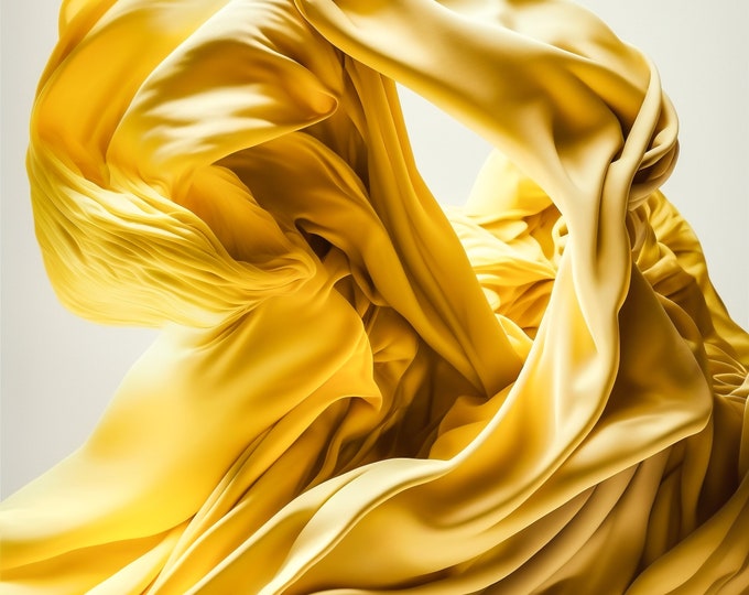 Flowing Silk Digital Backdrop Overlay Yellow Fabric Digital Backdrops ...