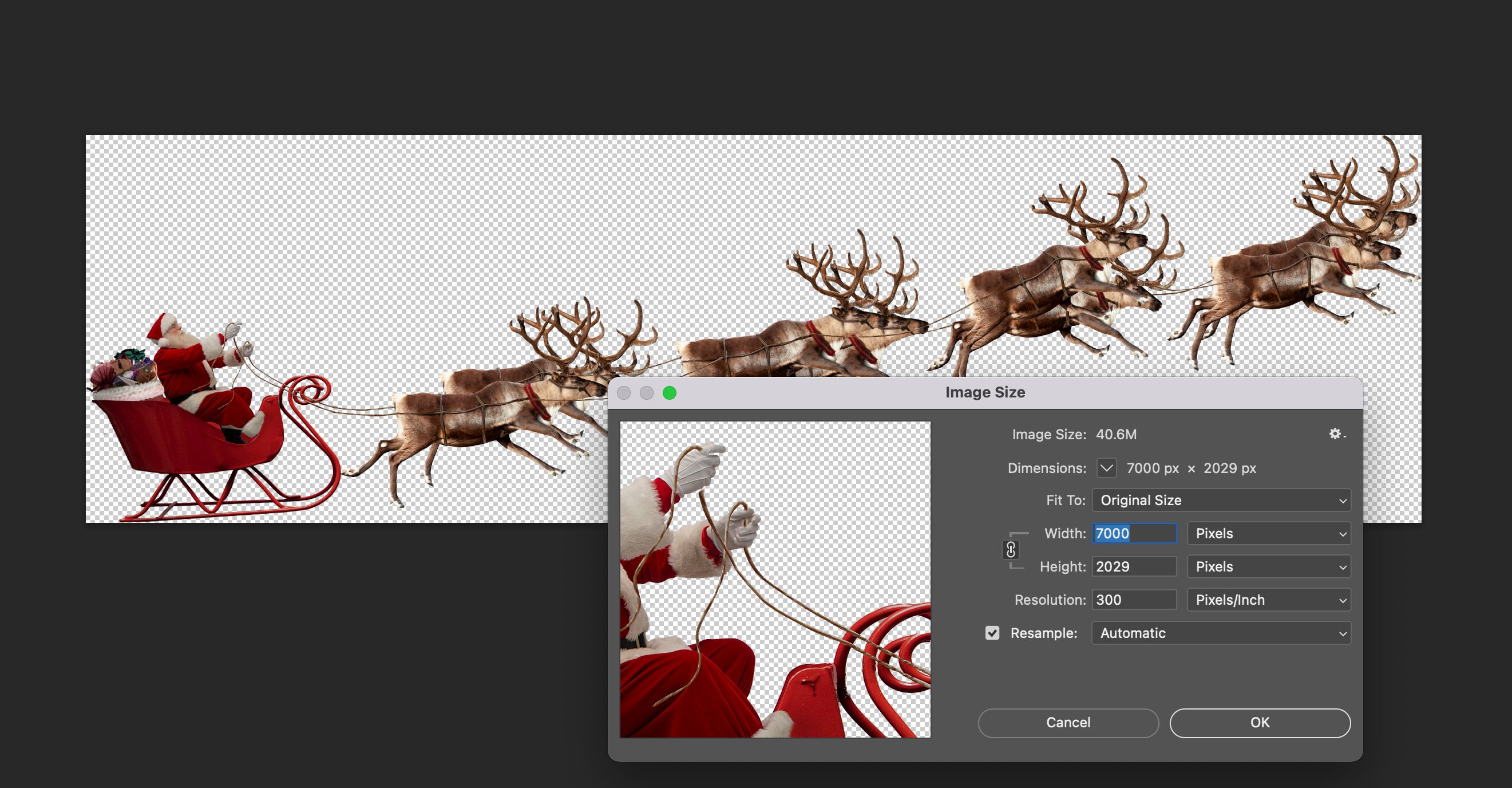 Santa Flying Reindeer Overlay 2 Pack .PNG (cut Out!) Christmas Santa ...