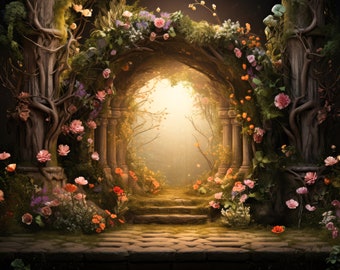 Fairies Purple Ruins Background Digital Backdrop Sparkle Fairy - Etsy