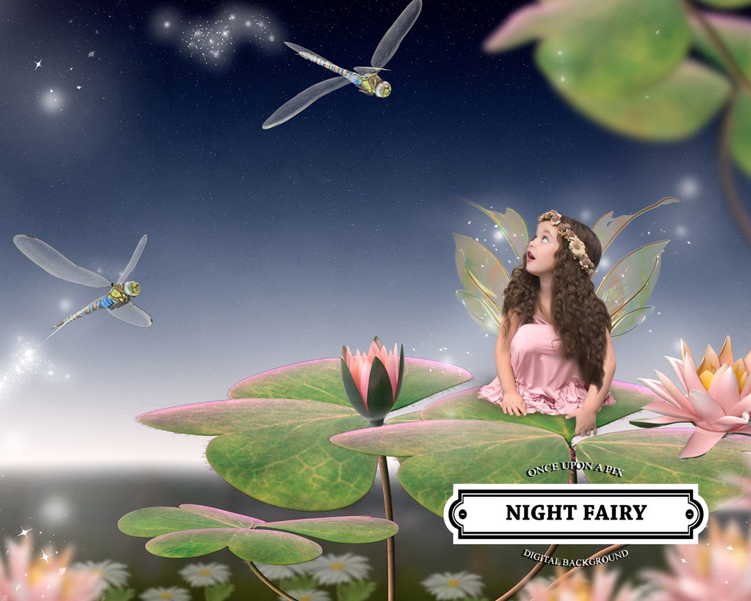 Night Fairy Digital Background! Children's Digital Backdrop Great for ...