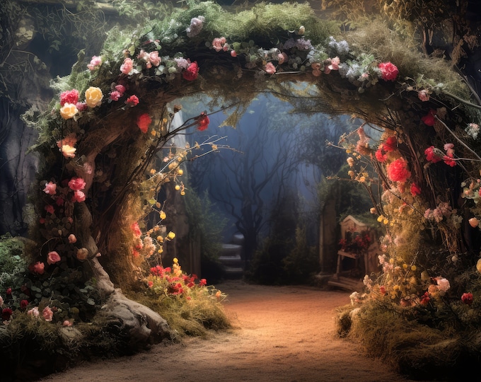 Digital Background Woodland Fairy Digital Backdrop Painterly Fairy ...
