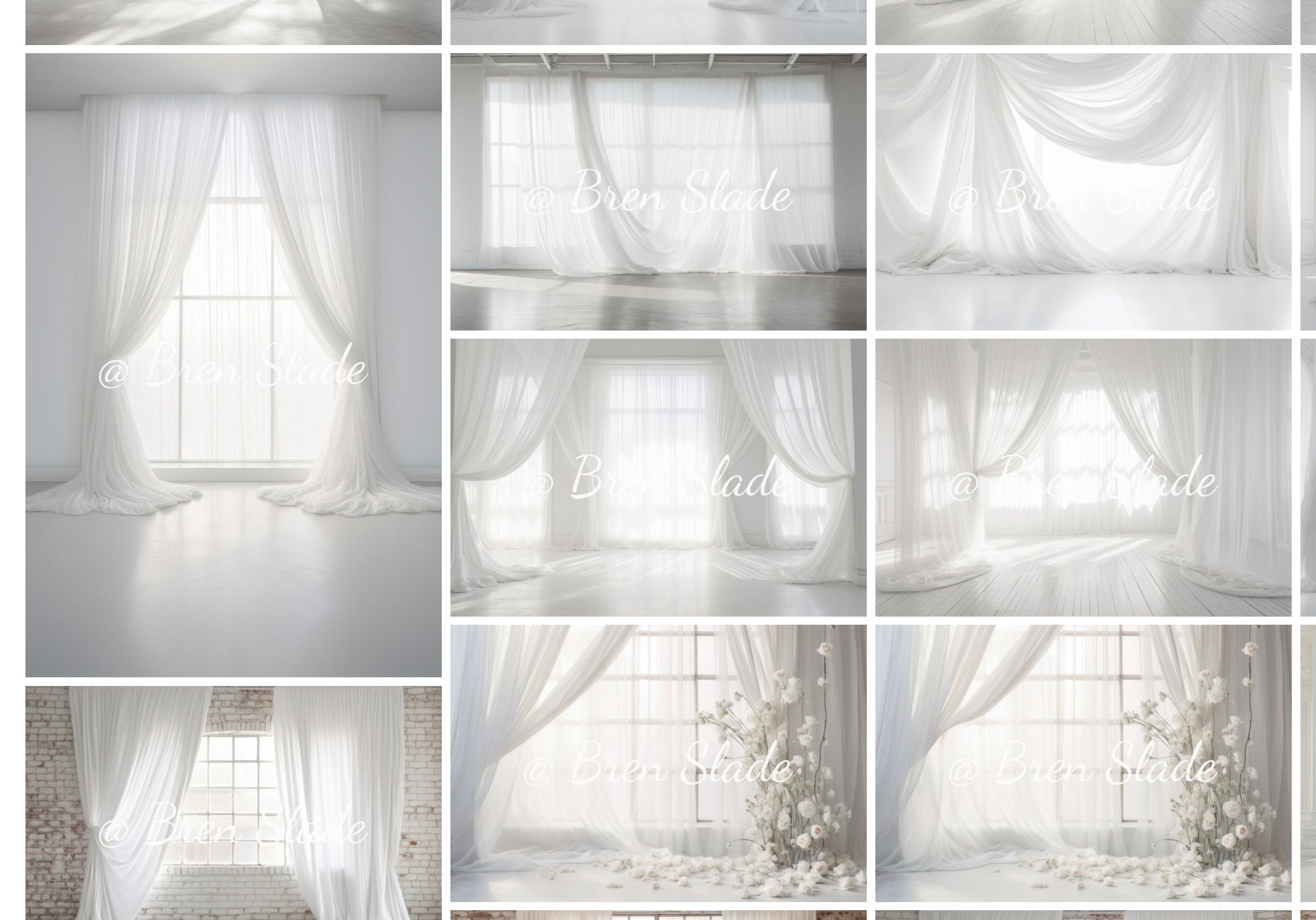30 Backlit Window Digital Backdrops White Room Photoshop Overlays ...