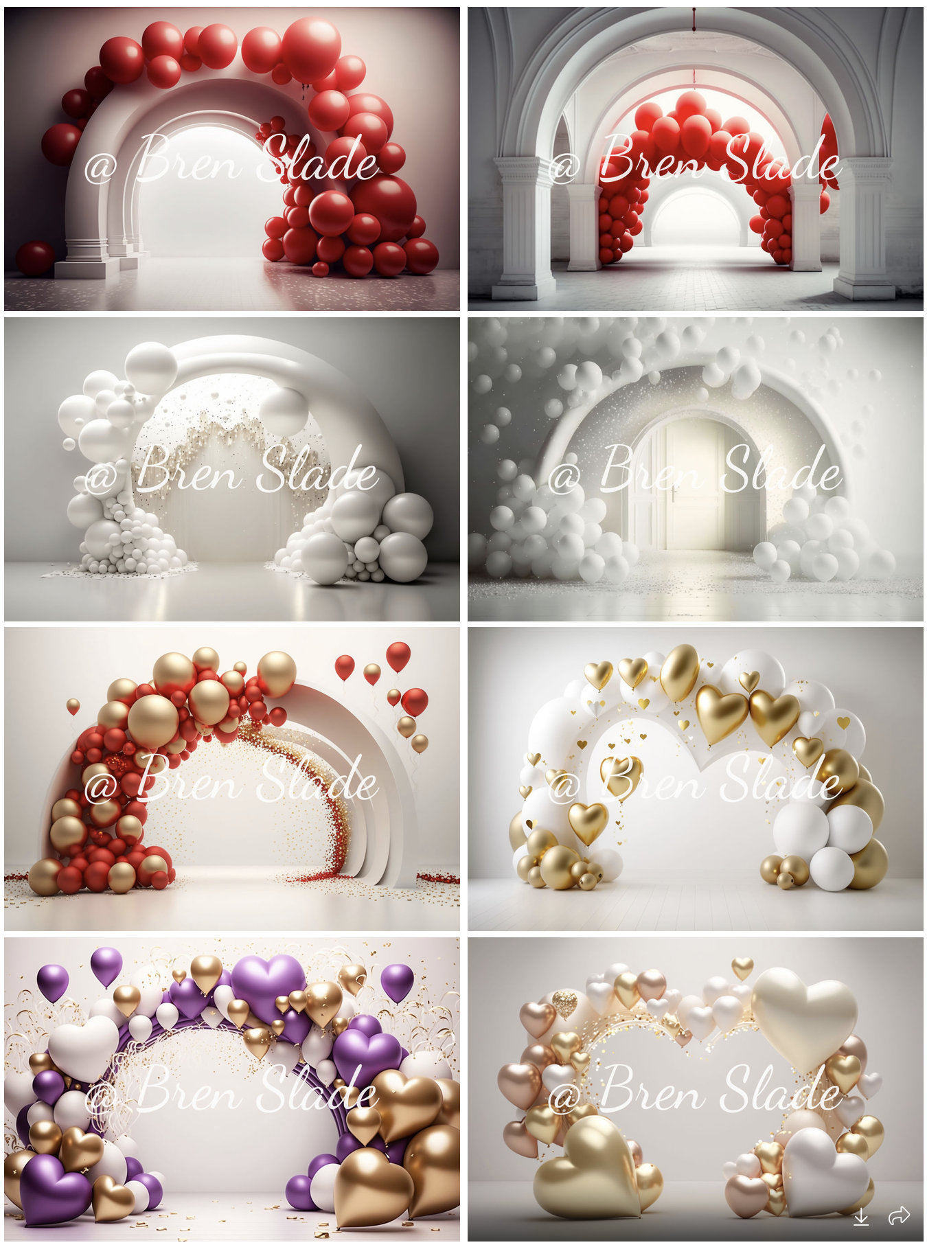 Digital Background, Digital Backdrop, Valentines Digital Backgrounds ...