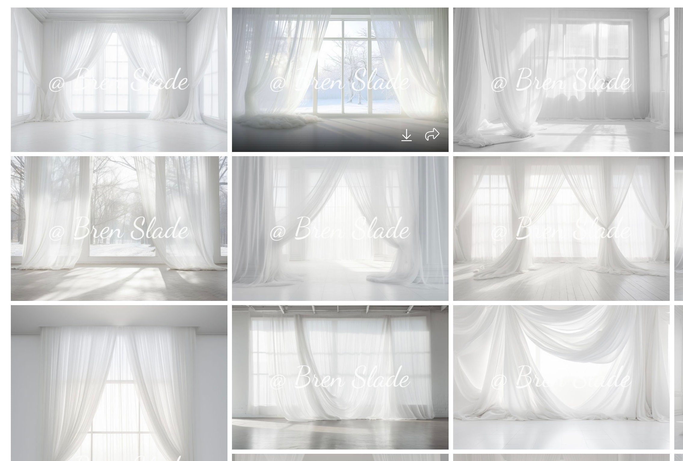 30 Backlit Window Digital Backdrops White Room Photoshop Overlays ...