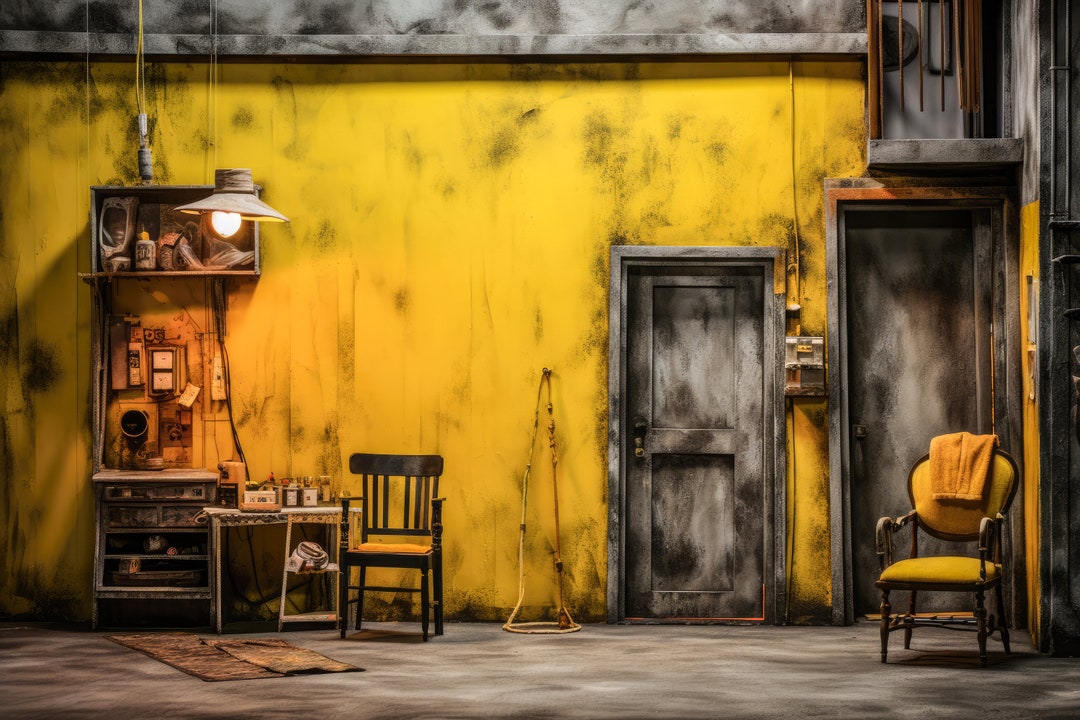 Yellow Professional Portrait Digital Backdrop Urban Studio Photography ...