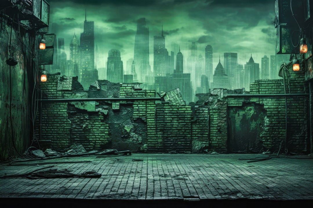 URBAN Green Brick Old Master Background Portrait Backdrops Photography ...