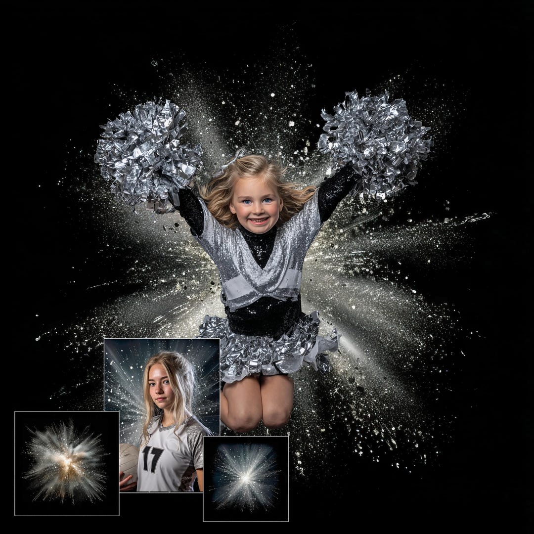 5 Sports Background Silver Glitter Burst Digital Dance Color Explosion ...