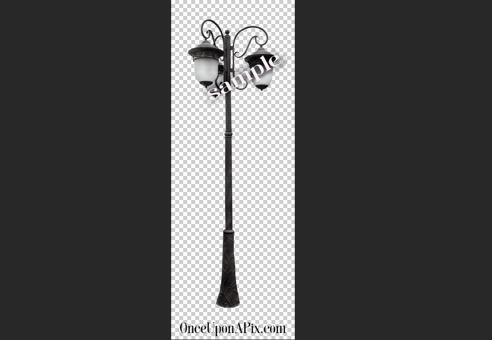 Lamp Post Digital Lantern Overlay PNG Single Street Light CUT OUT ...