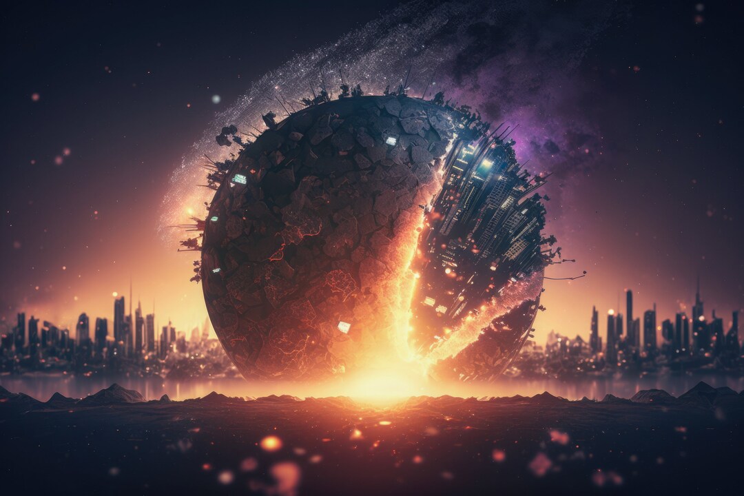 Bokeh Asteroid Superhero Digital Background, Digital Backdrop ...