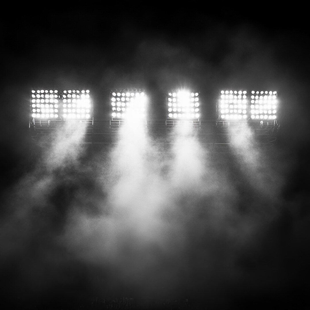 Sports Stadium Lights Digital Background Smokey White Backdrop Sports ...