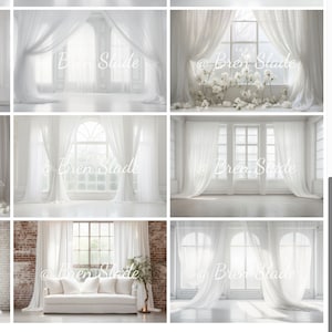30 Backlit Window Digital Backdrops White Room Photoshop Overlays ...