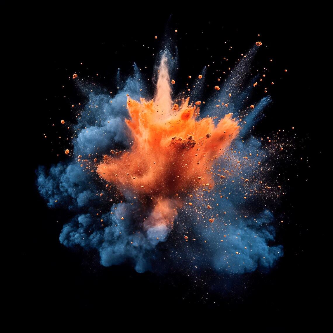 4 Sports Background Blue Orange Chalk Burst Digital Dance Color ...