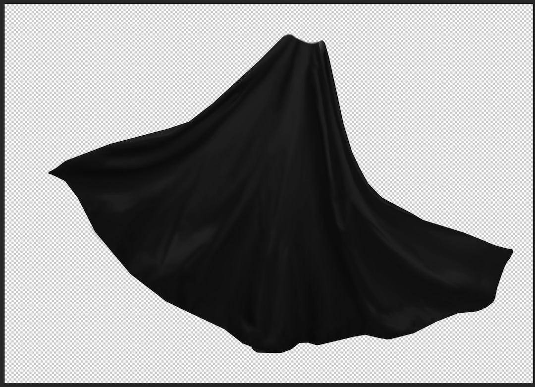 Black Cape Superhero PNG OVERLAY, Cut Out, Digital Scrapbooking ...