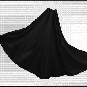 Black Cape Superhero PNG OVERLAY, Cut Out, Digital Scrapbooking ...