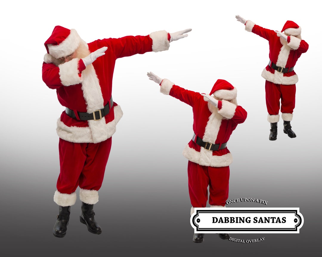 Dancing Dabbing Santa PNG Digital Overlay- A Fun / Unique Add to Any ...