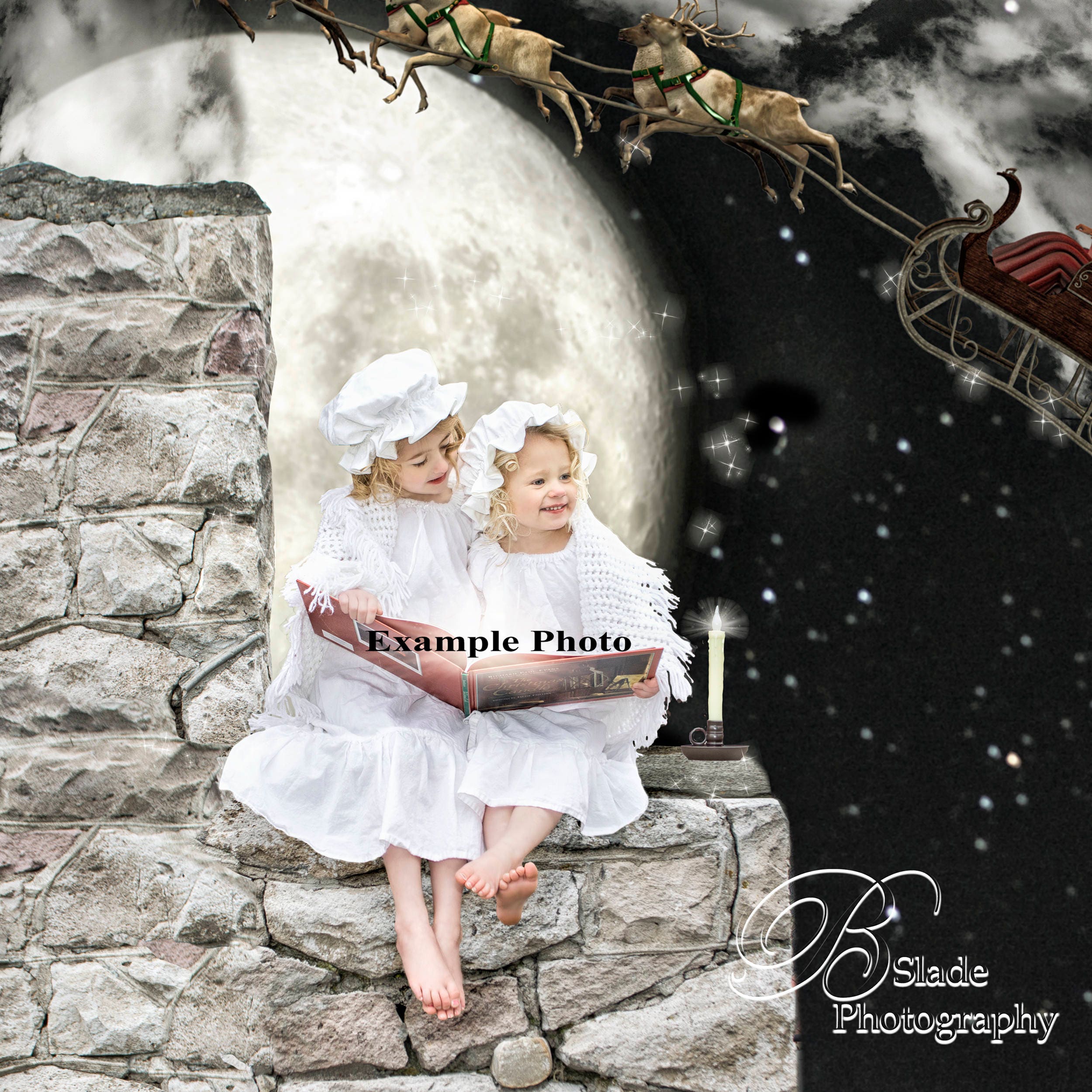 Christmas Chimney Digital Backdrop for Photographers. Great | Etsy