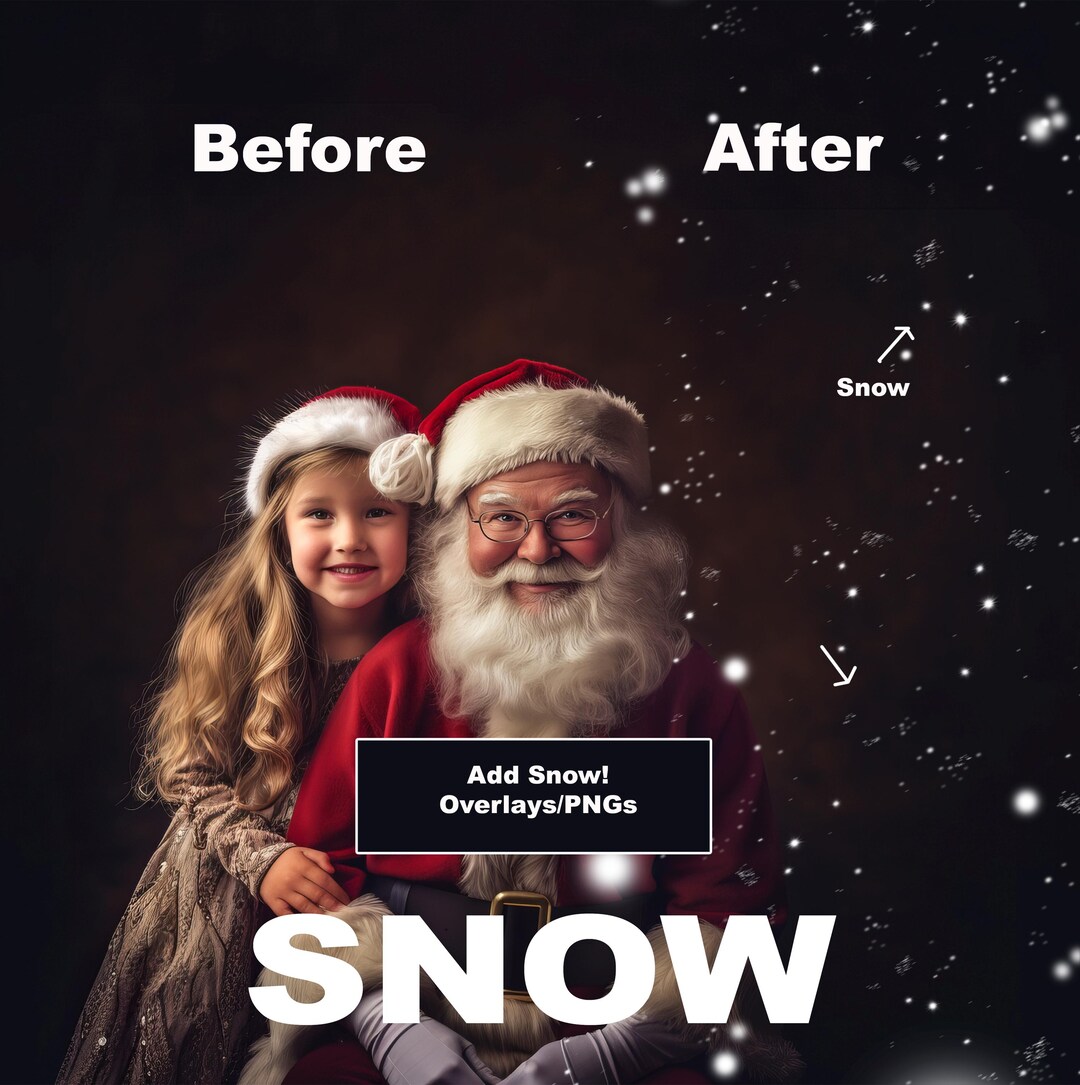 Falling SNOW Digital Backdrop Overlay SET of 5! Snowflakes Snow ...