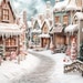Christmas Digital Backdrop Painterly Santa's Village Digital Background ...