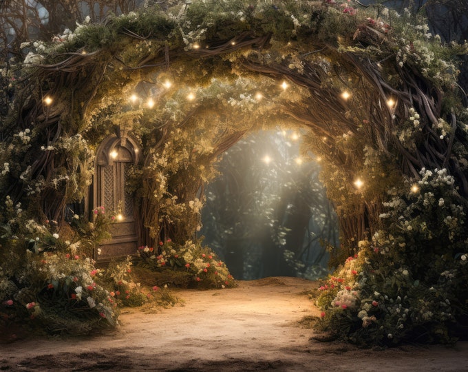 Digital Background Fairy Briar Arch Digital Backdrop Fairy Tale ...
