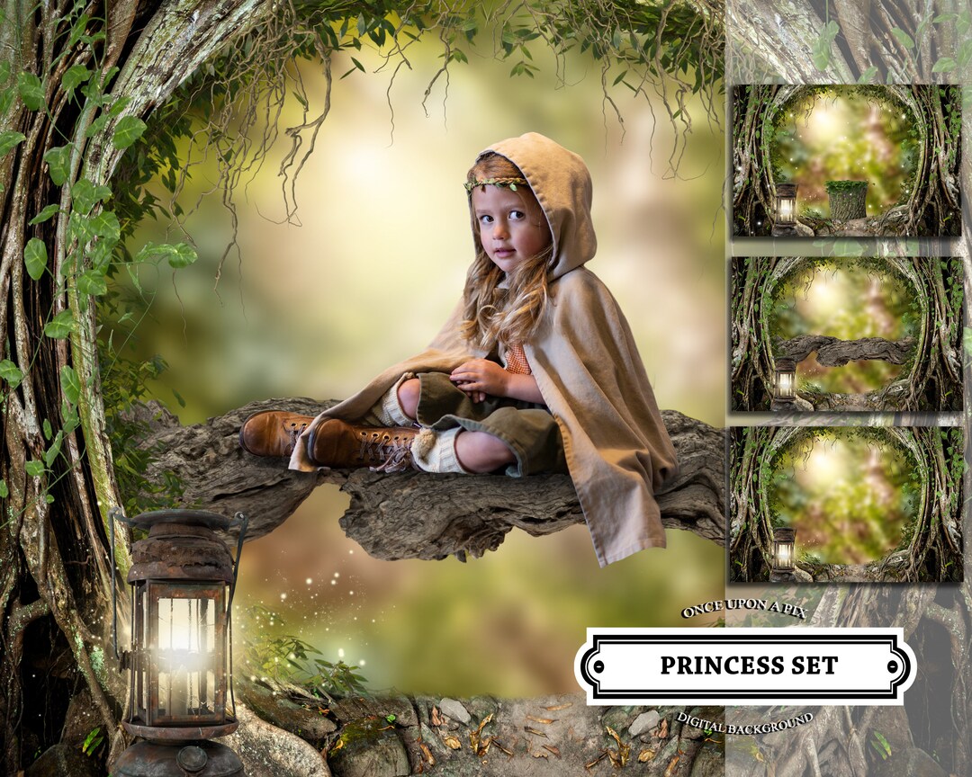 Elf Digital Background Fairy Princess Backdrop Forest Princess Fairy ...