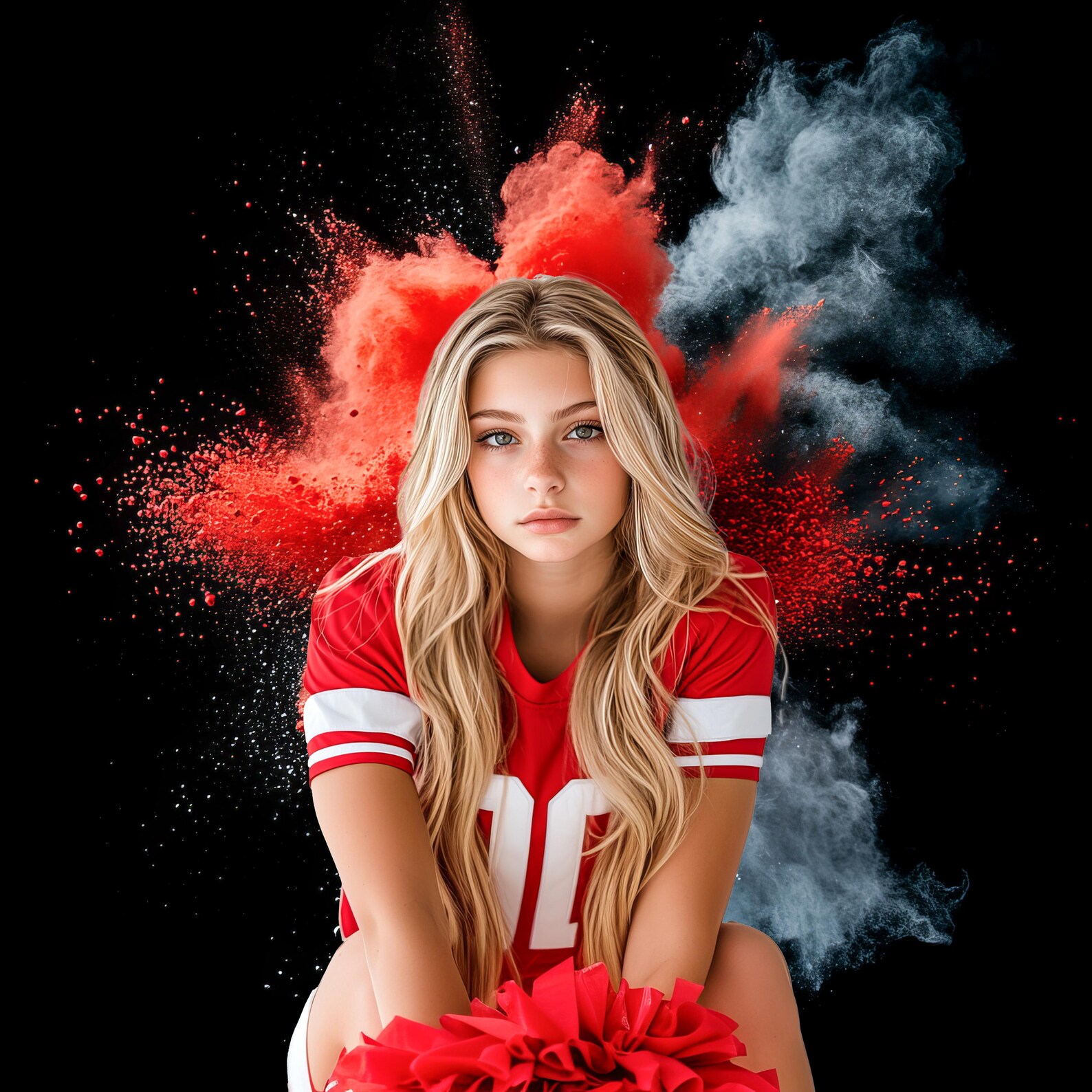 Sports Background Red Chalk Burst Digital Dance Digital Backdrop Sports ...