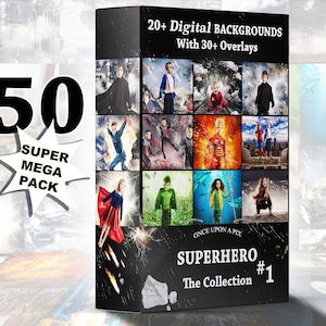 50+ Superhero Digital Backgrounds, Digital Backdrops, Custom Made ...