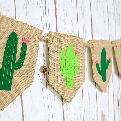 Cactus Name Banner Personalized Cactus Party Banner Cactus | Etsy