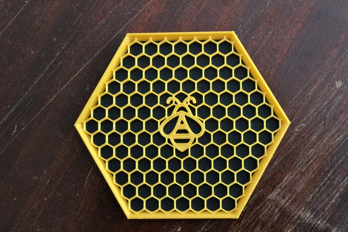 3D Printed Bee Honeycomb Drink Coasters - Etsy