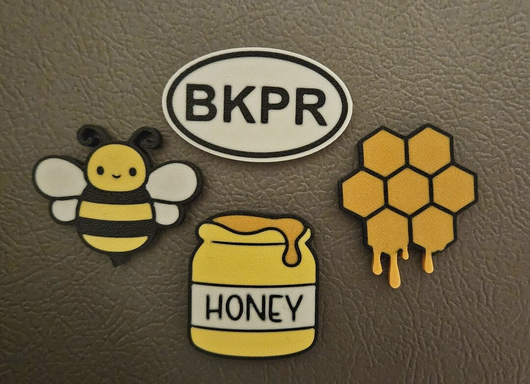 Bee Magnets Set | Honeycomb Honey Jar BKPR | Beekeeper Gift | Fridge ...