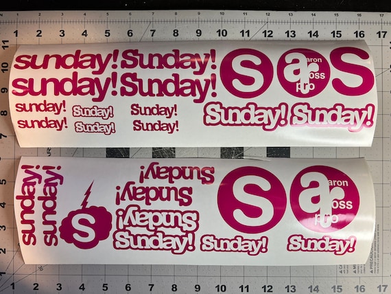 Custom Sunday Frame Decal Set | Etsy