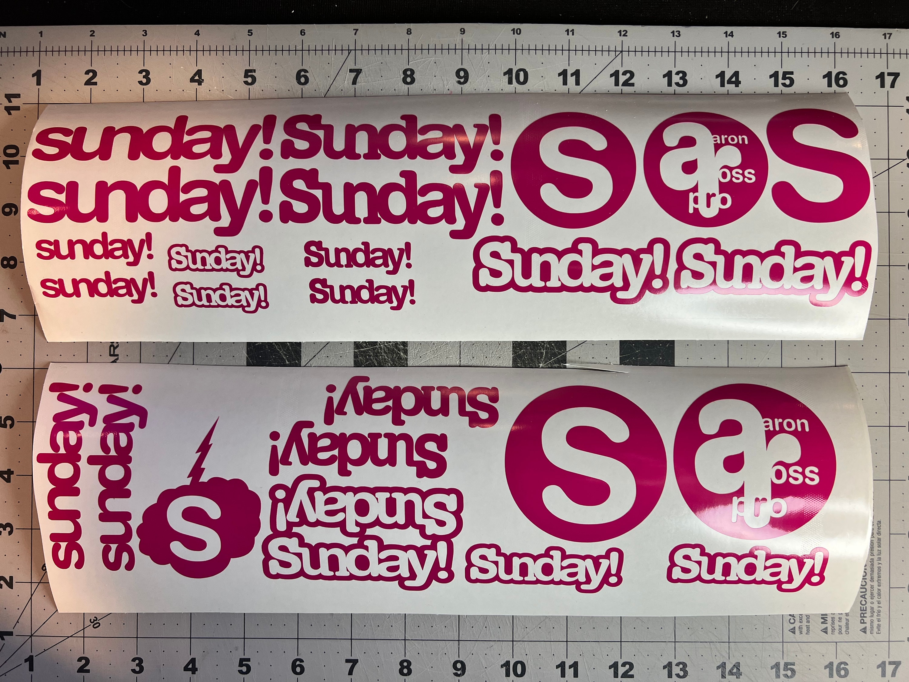 Custom Sunday Frame Decal Set - Etsy
