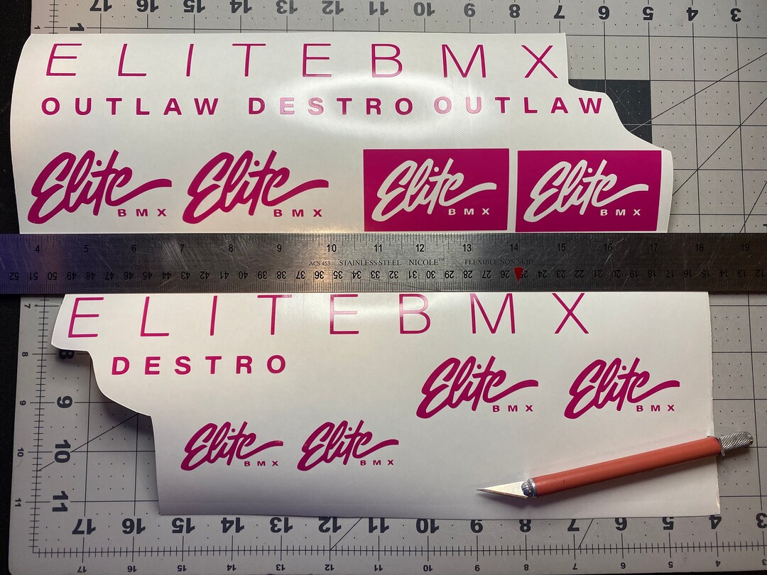 Elite BMX Frame Decal Set - Etsy