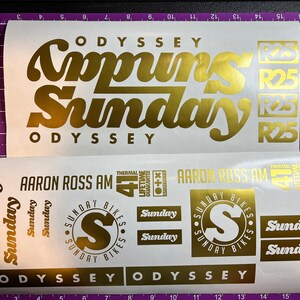 Custom Sunday Frame Decal Set *updated - Etsy